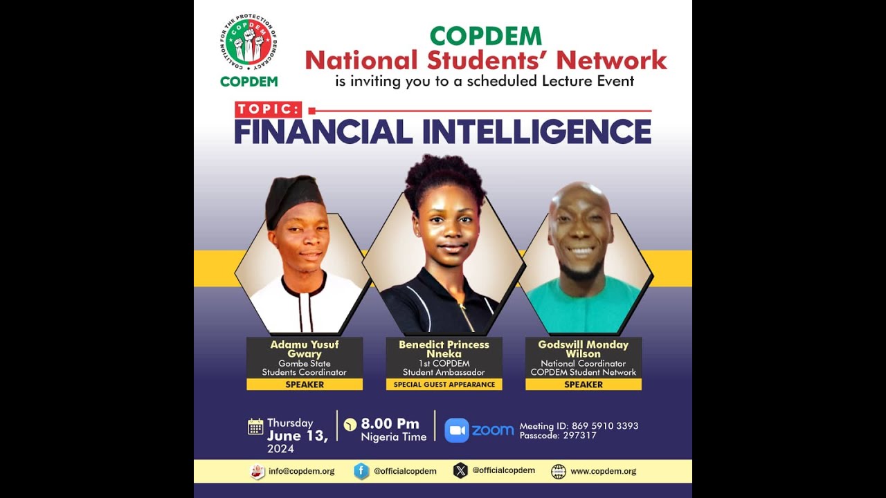 COPDEM National Students Network presents their first Lecture Series ...