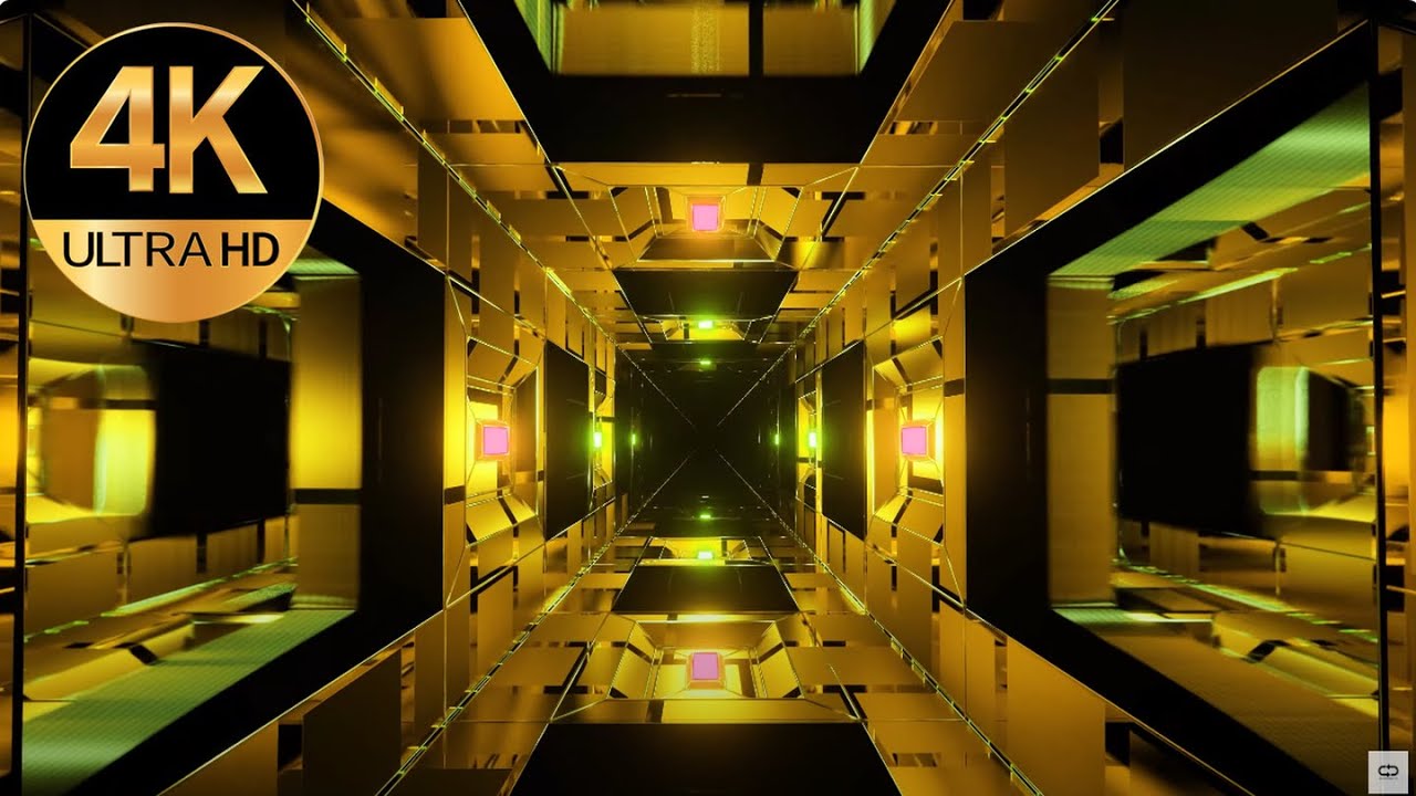 7 hours 4k TV Square Sci-Fi Light Abstract Metallic color Relaxing ...