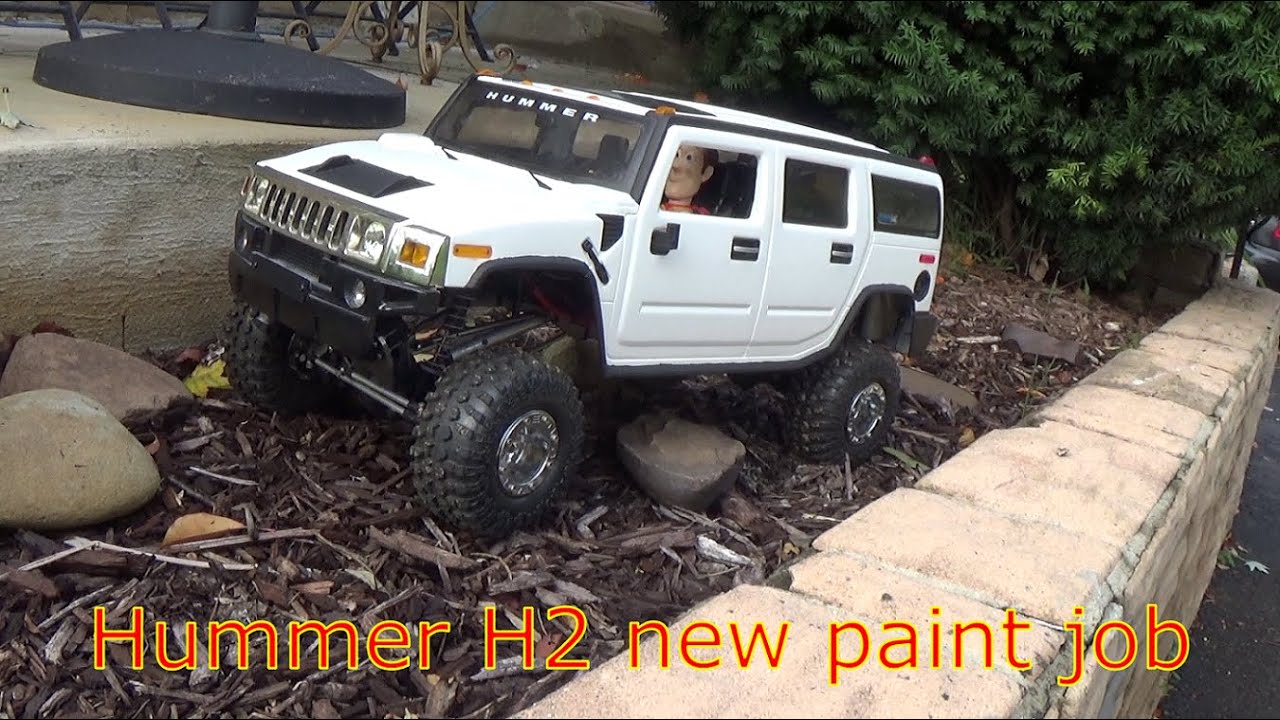 1/6 scale Hummer H2 gets a new paint job and a minor problem - YouTube