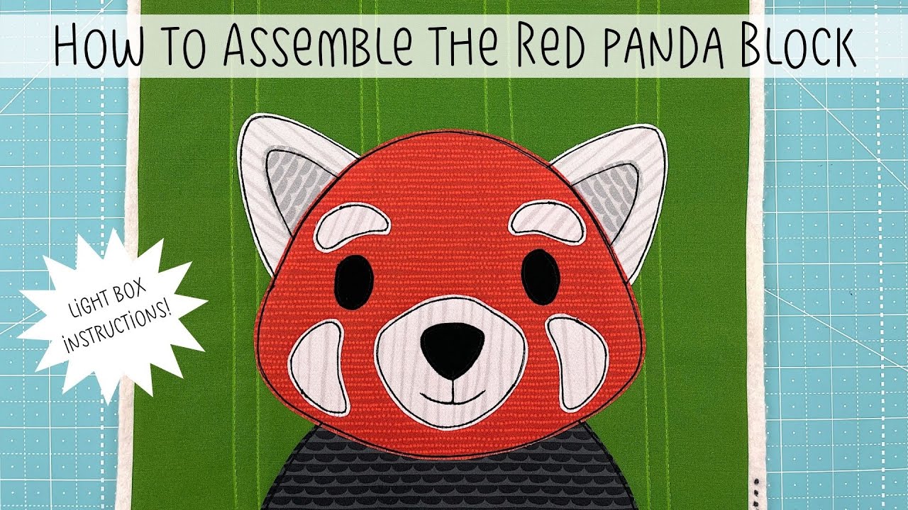 How to Assemble the Red Panda Block Using a Light Box - YouTube