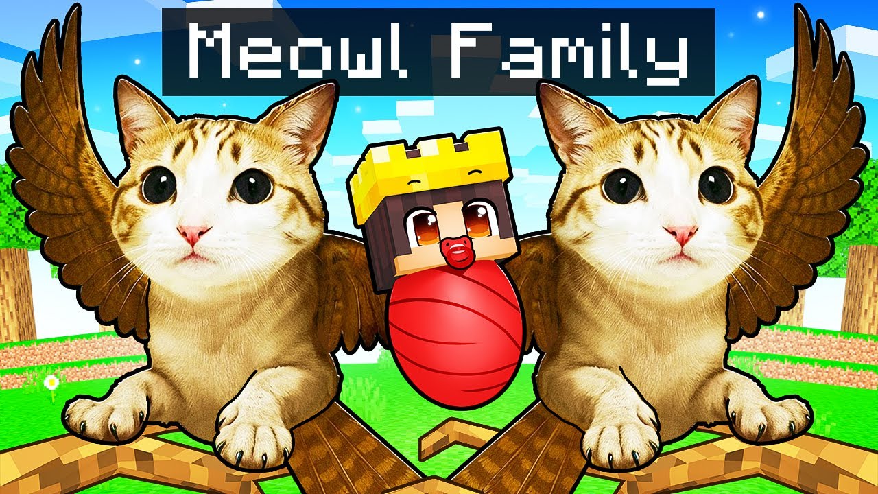 Having a MEOWL BRAINROT FAMILY in Minecraft! - YouTube