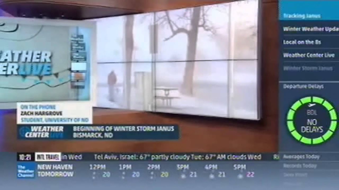 1 20 14 Bismarck, ND Blowing Snow TWC Interview *Zach Hargrove HD ...