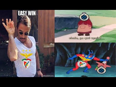MEMES BENFICA 5 BRUJAS 1 CHAMPIONS LEAGUE - YouTube
