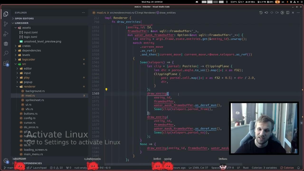 🦀 Puzzle gamedev with Rust 🦀 Linksider #85 🦀 - YouTube