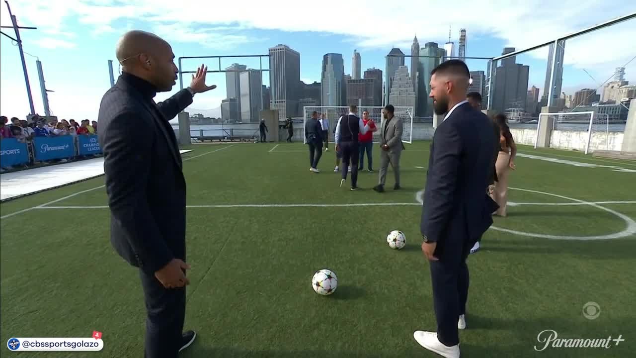 Thierry Henry & Peter Schmeichel Give Masterclass on Taking Free Kicks ...