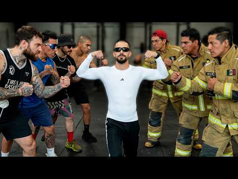 Physical challenges Sabino Go Golden and Yoiker vs firefighters