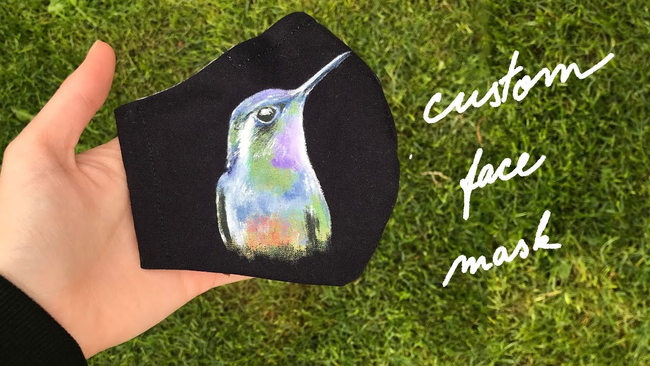 Custom face mask - hummingbird - YouTube