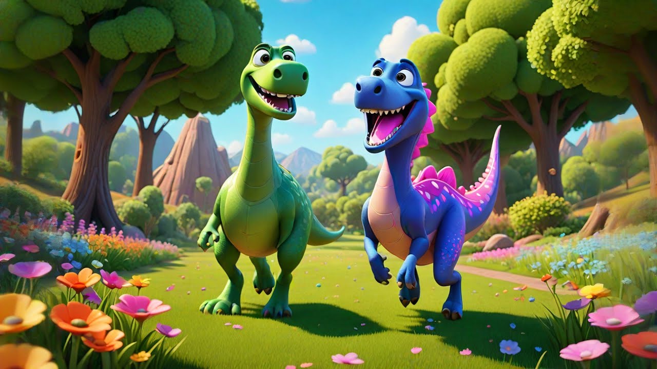Five Little Dinosaurs Jumping High | Fun Dinosaur Song for Kids ...