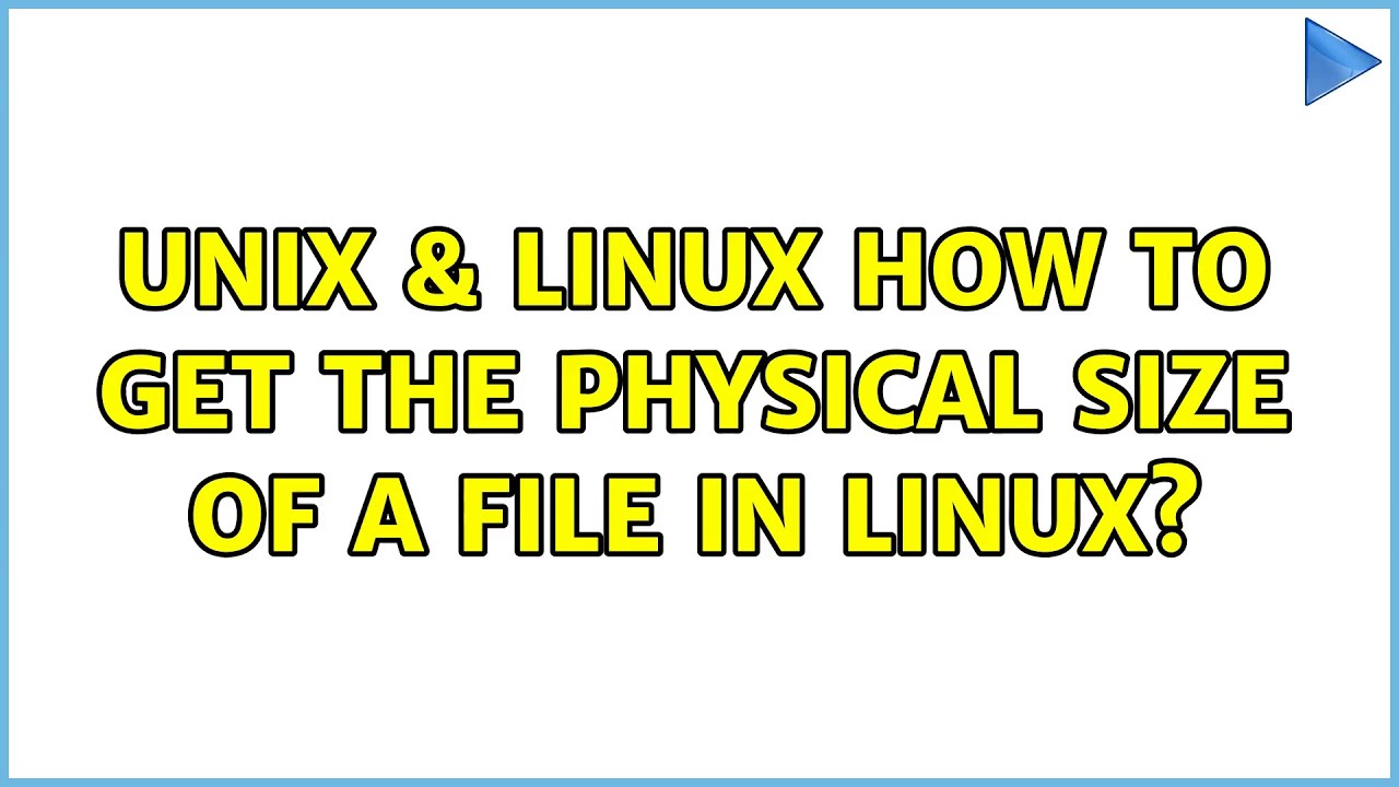 Unix & Linux: How to get the physical size of a file in Linux? (2 ...