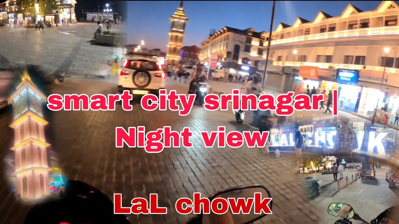 Smartcity Srinagar Night view | Lal chowk | poloview - YouTube