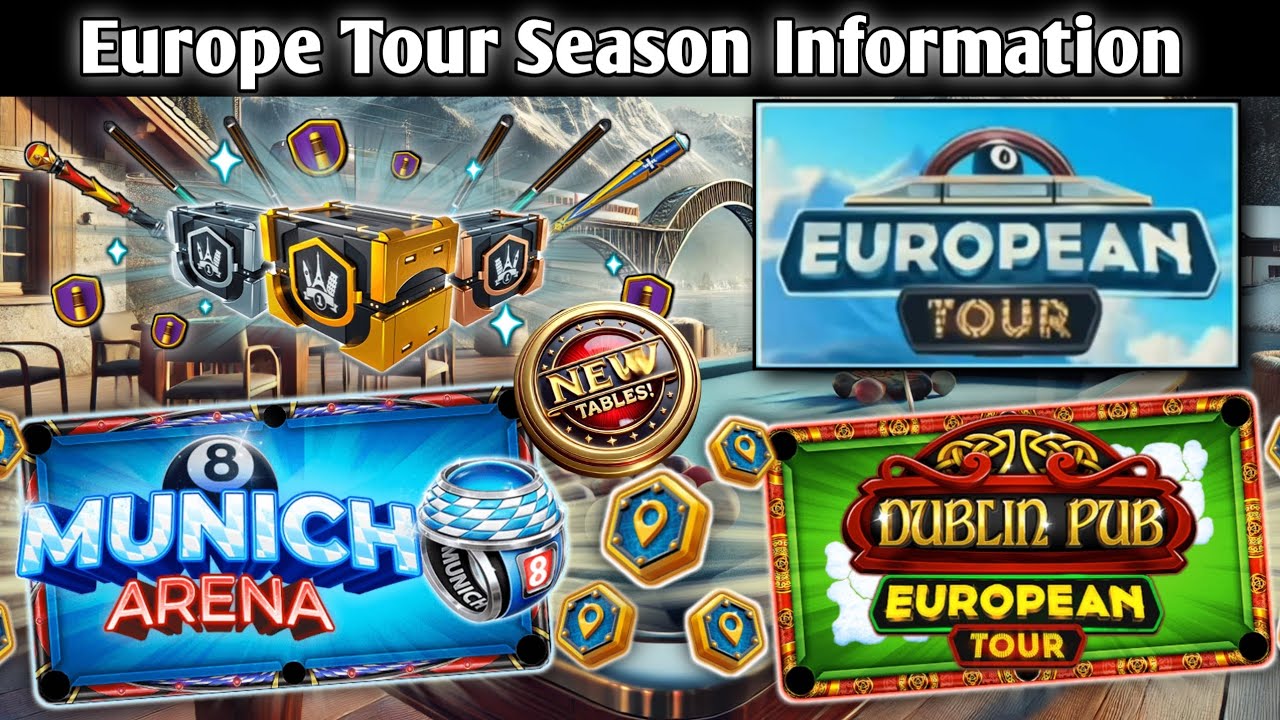 European Tour Season Information | 8 Ball Pool Europe Collection Boxes ...