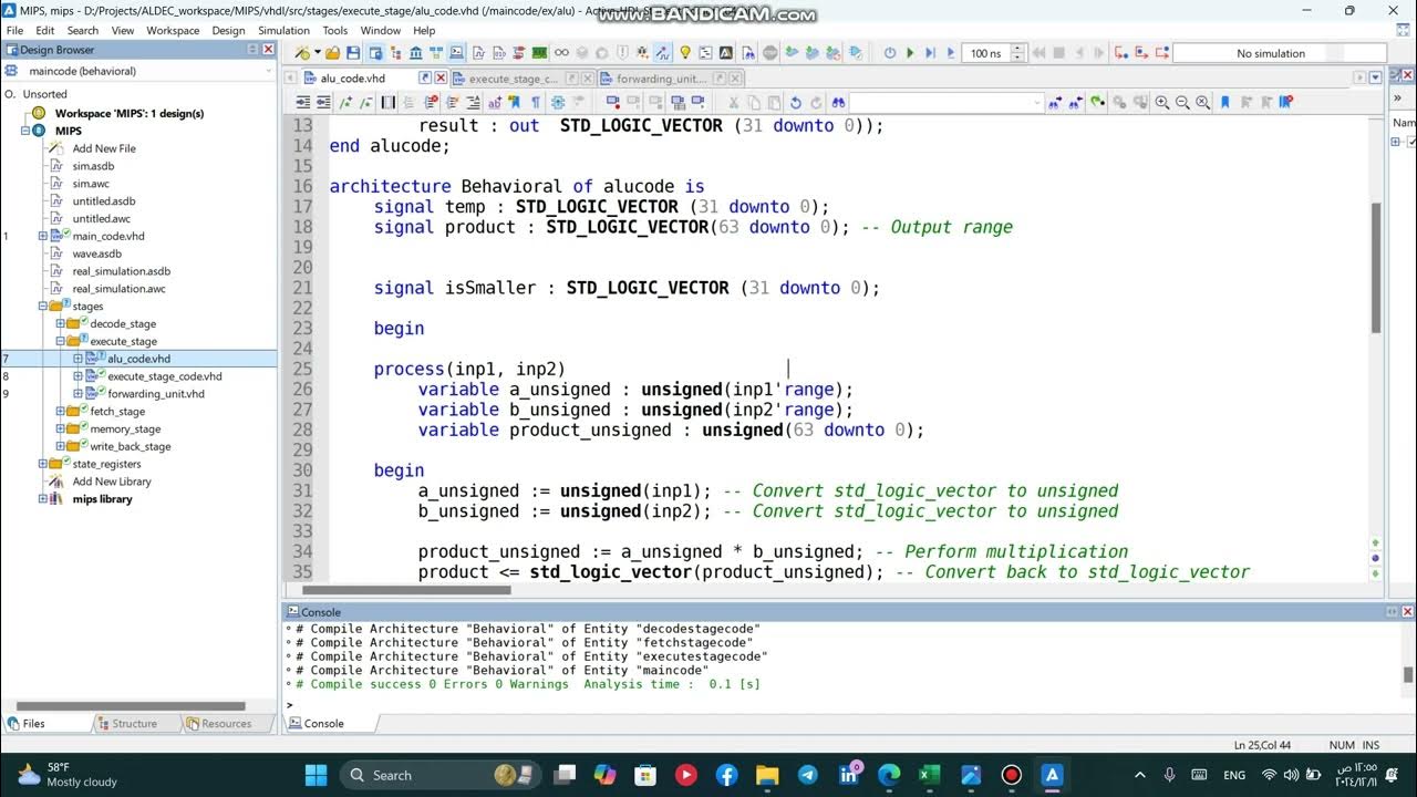 MIPS pipeline vhdl Part 8, execute stage - YouTube