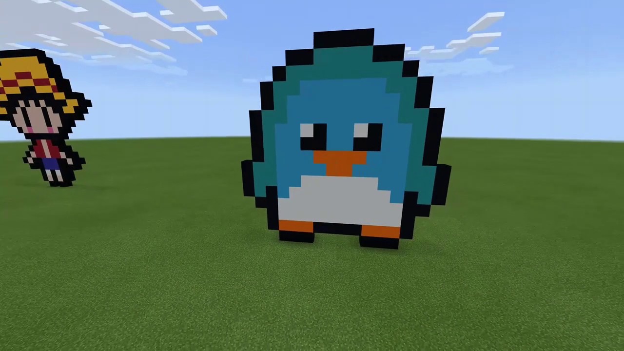 Minecraft Pixel Art Tutorial - Pingüino - YouTube