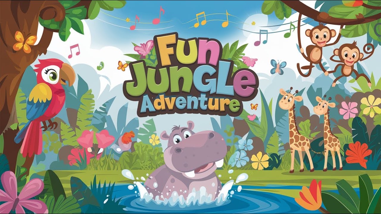 4K "Jungle Adventure" Song 4K Baby and Kids Rhymes Kid's Song Musical ...