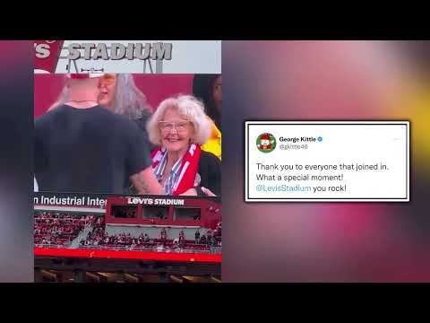 All of Levi’s Stadium sang happy birthday to George Kittle’s grandma for her 100th birthday 🥳