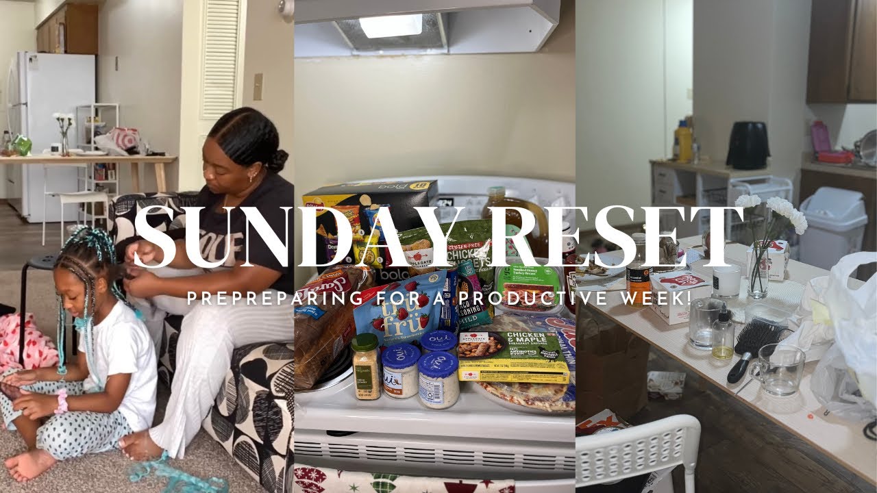 sunday reset routine as a single mom | cleaning + prep for the week ...