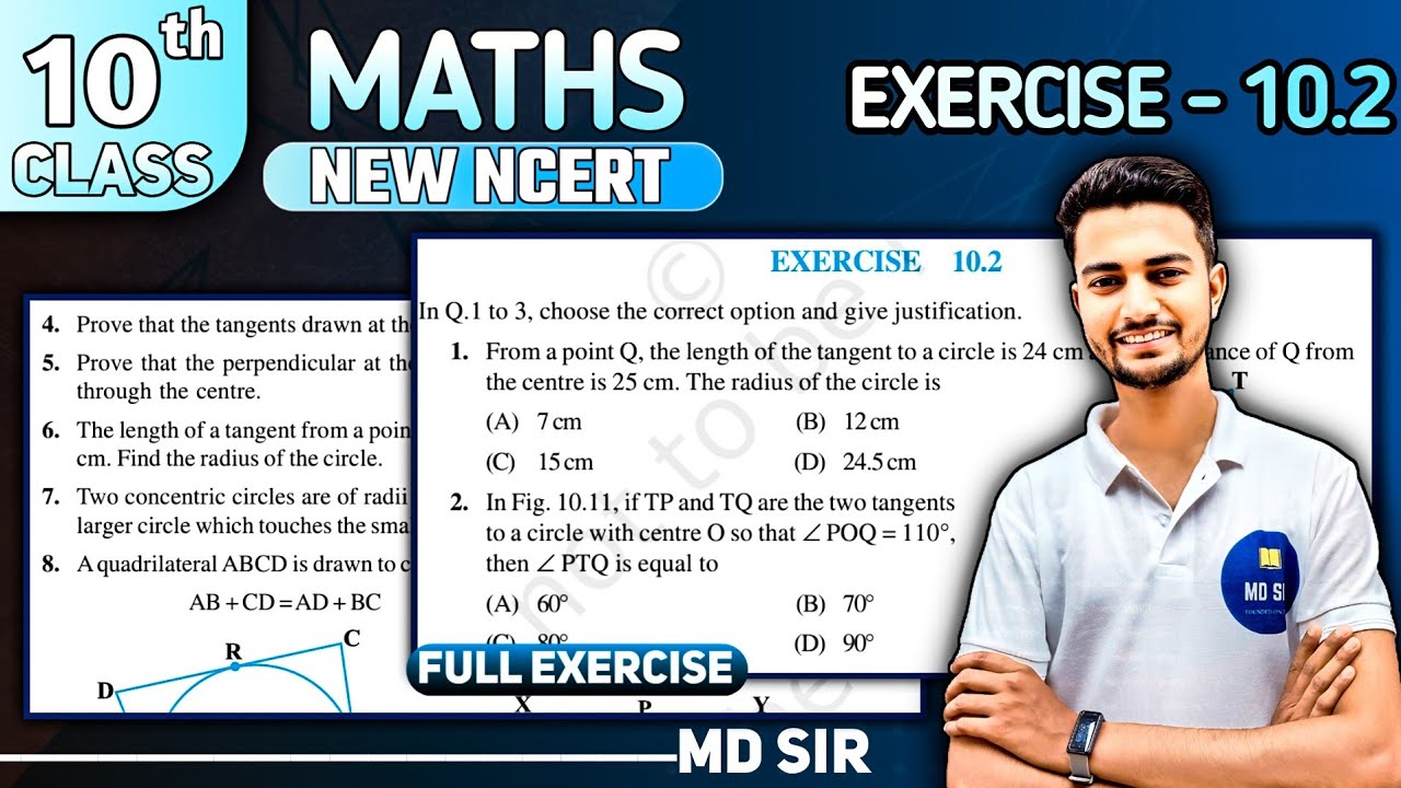 Class 10 Maths Chapter 10 | Circles | Exercise 10.2 Solutions - YouTube