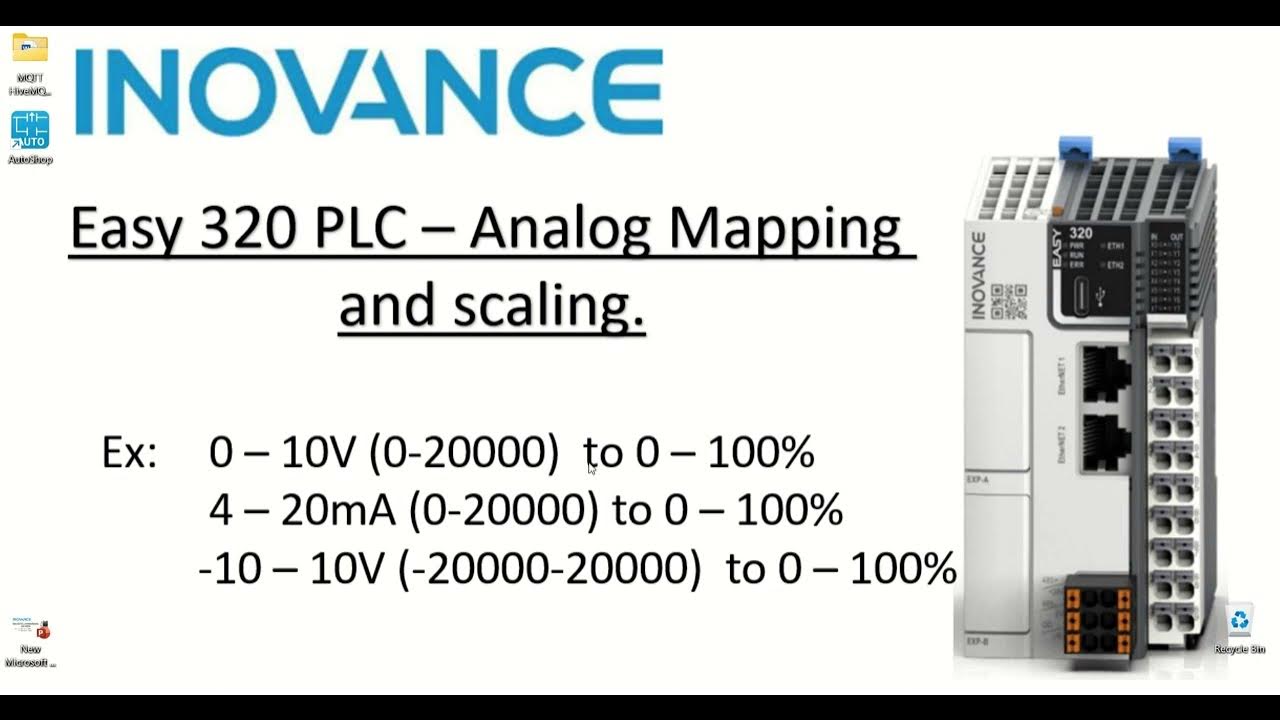 INOVANCE Easy 320- Analog input Scaling - YouTube