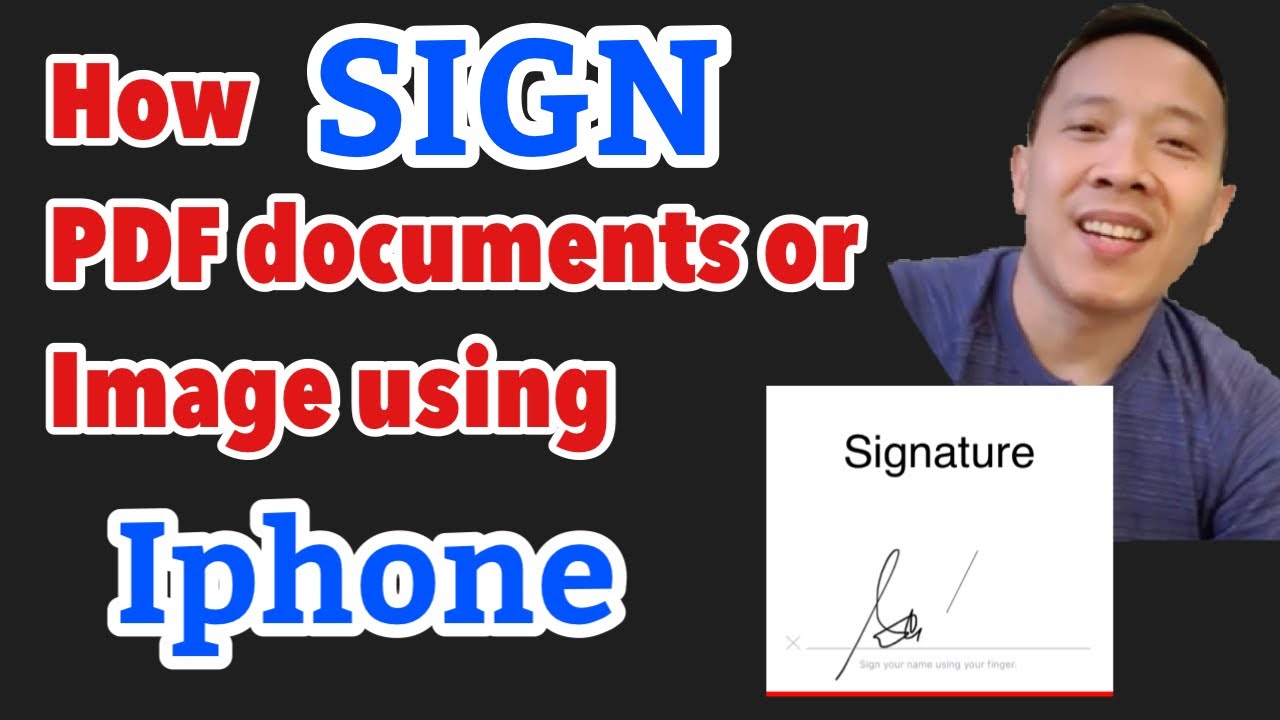 How to sign a jpeg documents or image using Iphone - YouTube