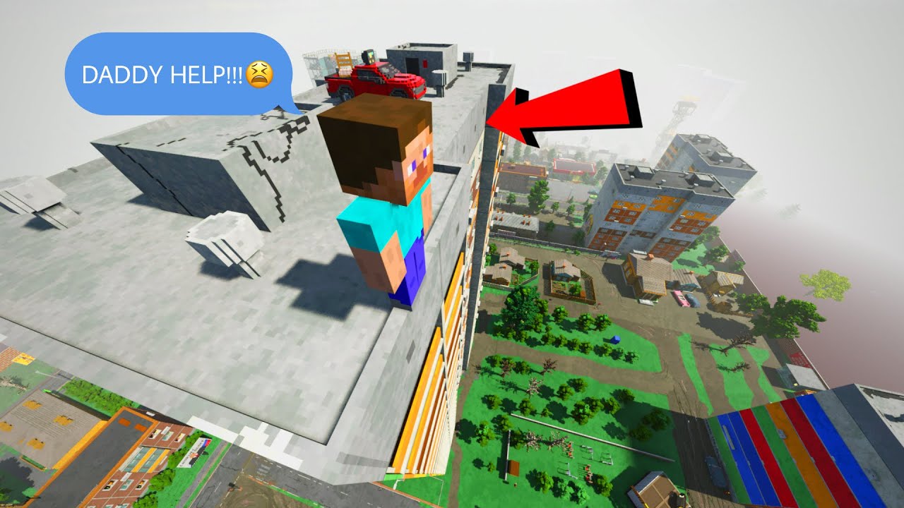 WILL STEVE SURVIVE 100 FEET FALL!? | Teardown Minecraft Gameplay - YouTube