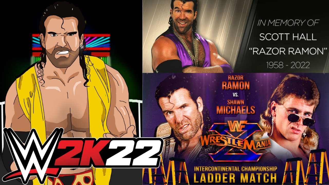 WWE 2K22 FAREWELL MATCH RAZOR RAMON vs HBK MATCH OF THE YEAR IN 1994 ...