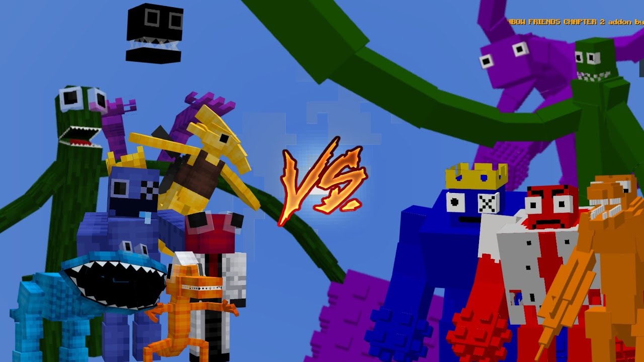 Rainbow Friends 2 VS Mutant Rainbow Friends - Minecraft PE MOB Battles ...