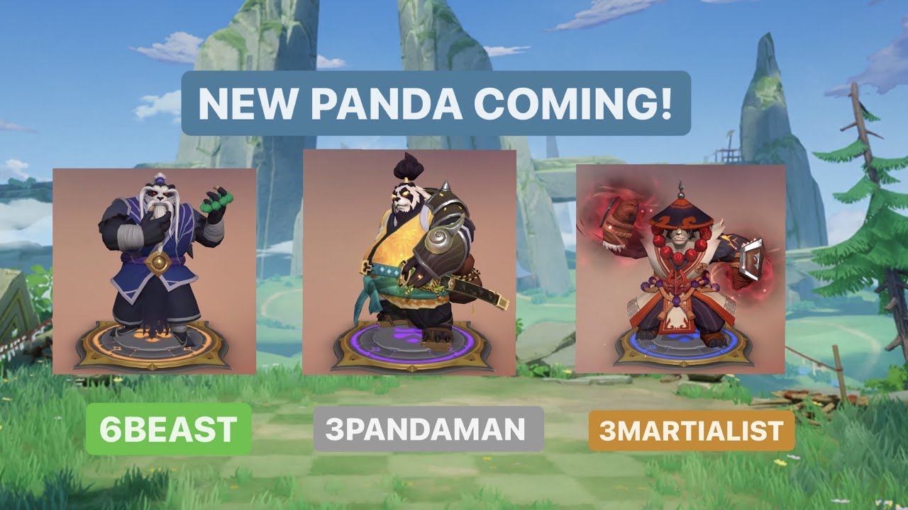 AUTO CHESS NEW PANDA + 3MARTIALIST แพนด้าตัวใหม่พลังแห่งความศรัทธา ...