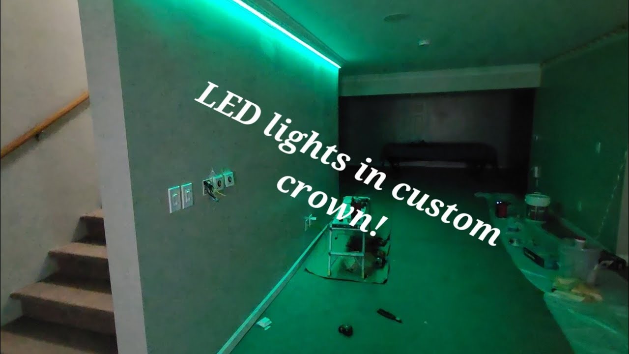Custom made LED lighting Crown Molding - YouTube