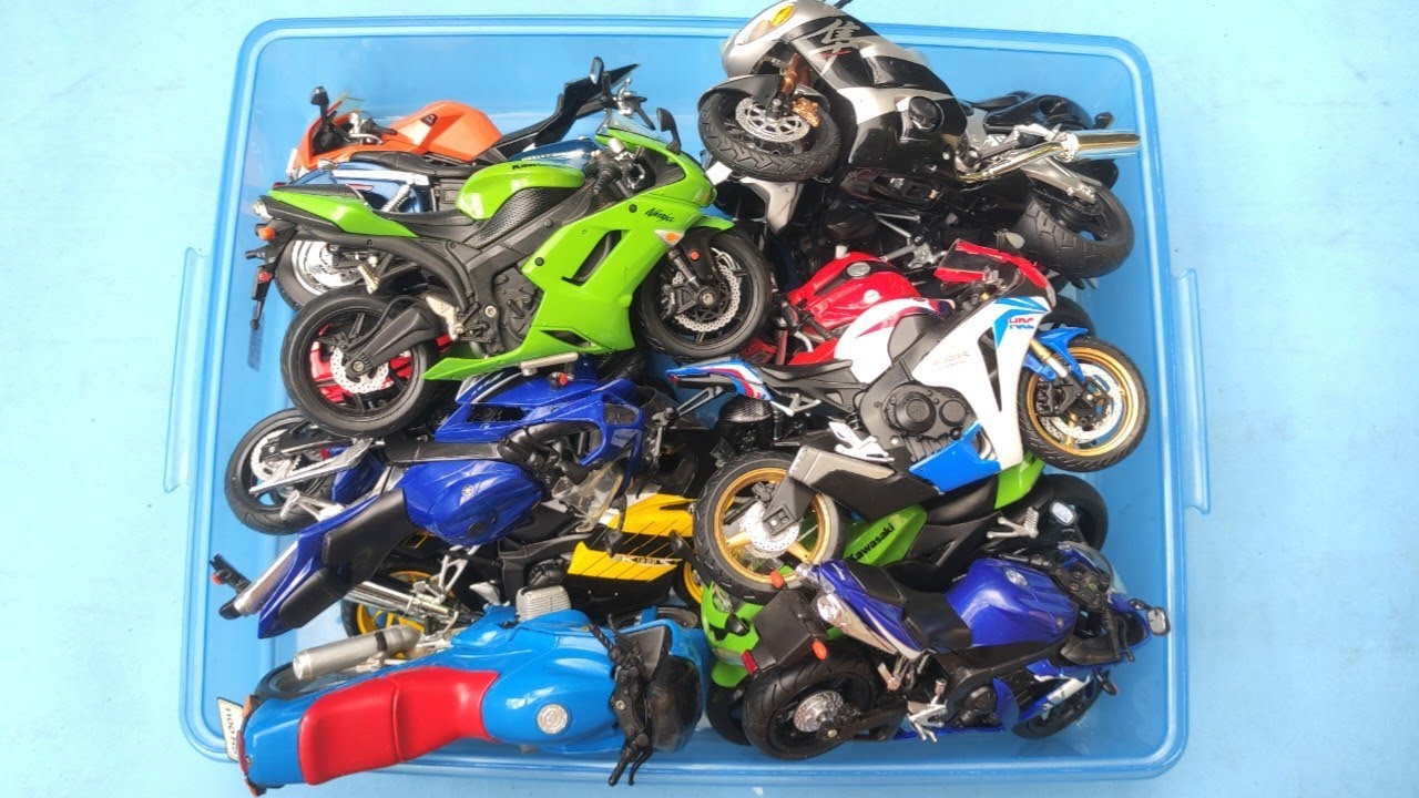 Box Full of Collection Model Bikes, KTM 1190 RC8, Honda CBR 1000RR ...