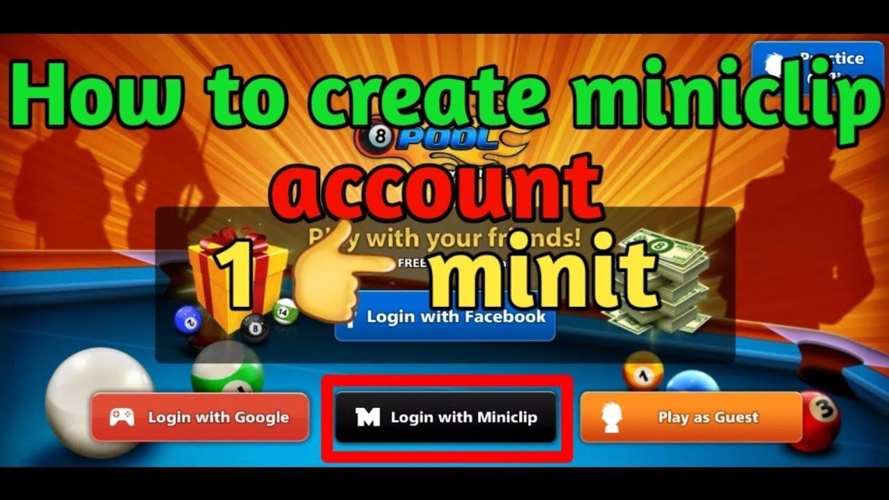 Amazing trick to create miniclip account in 8 ball pool 2022 - YouTube