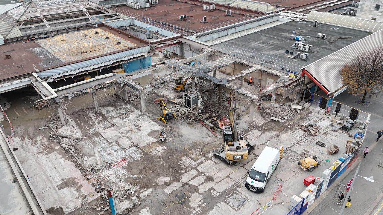 Bootle Strand Shopping Centre Demolition Update - YouTube