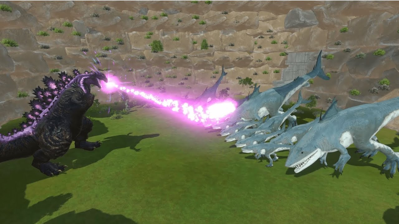 Shin godzilla vs Giant king shark , the strongest will win - YouTube