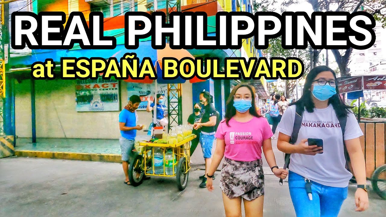 WALKING THE FAMOUS STREET in MANILA ESPAÑA BOULEVARD Philippines [4K ...