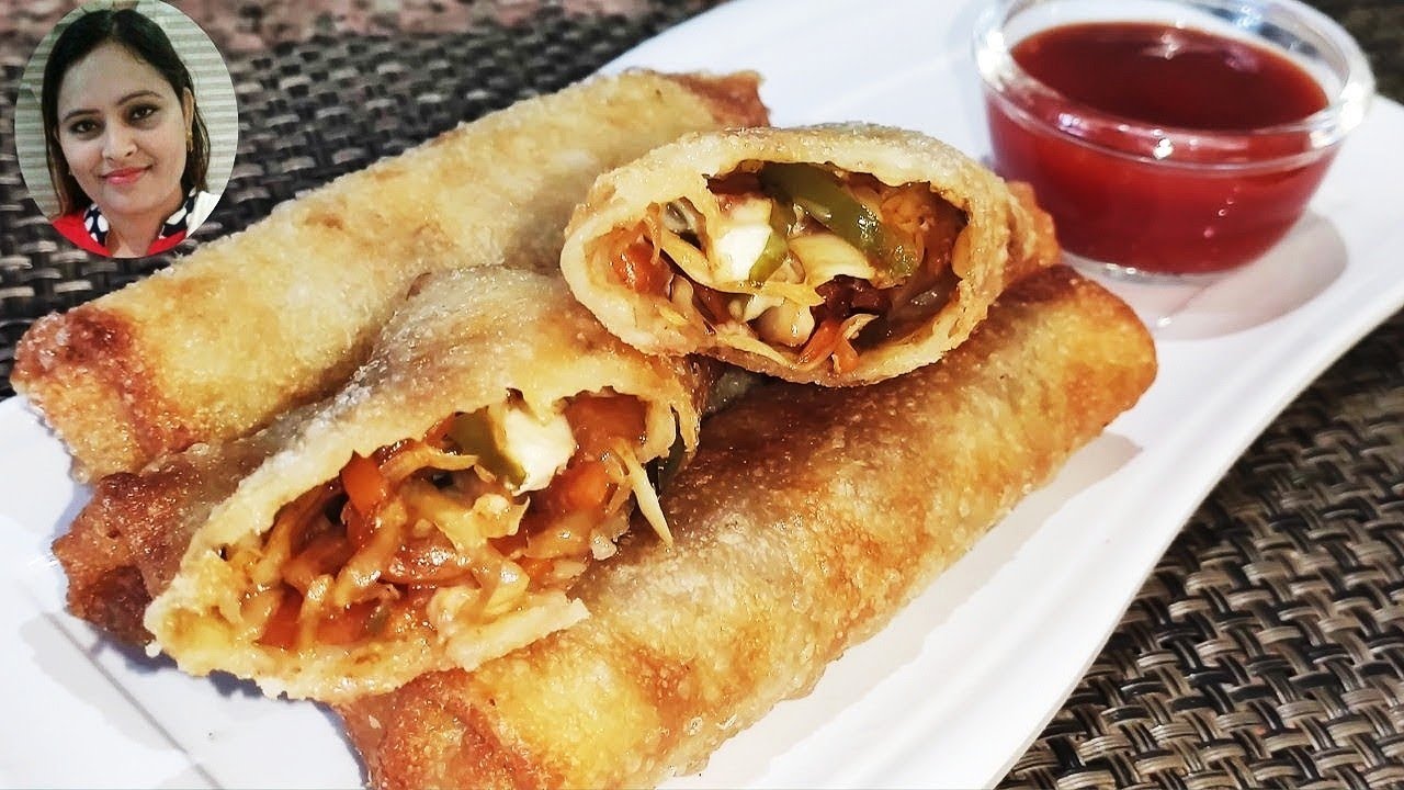 veg spring roll बनाएं इस नए तरीके से/tasty veg spring roll recipe - YouTube