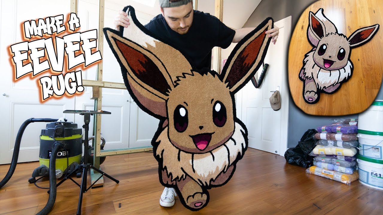 CUSTOM EEVEE RUG | Full Tufting Process | Make A Custom Rug! - YouTube