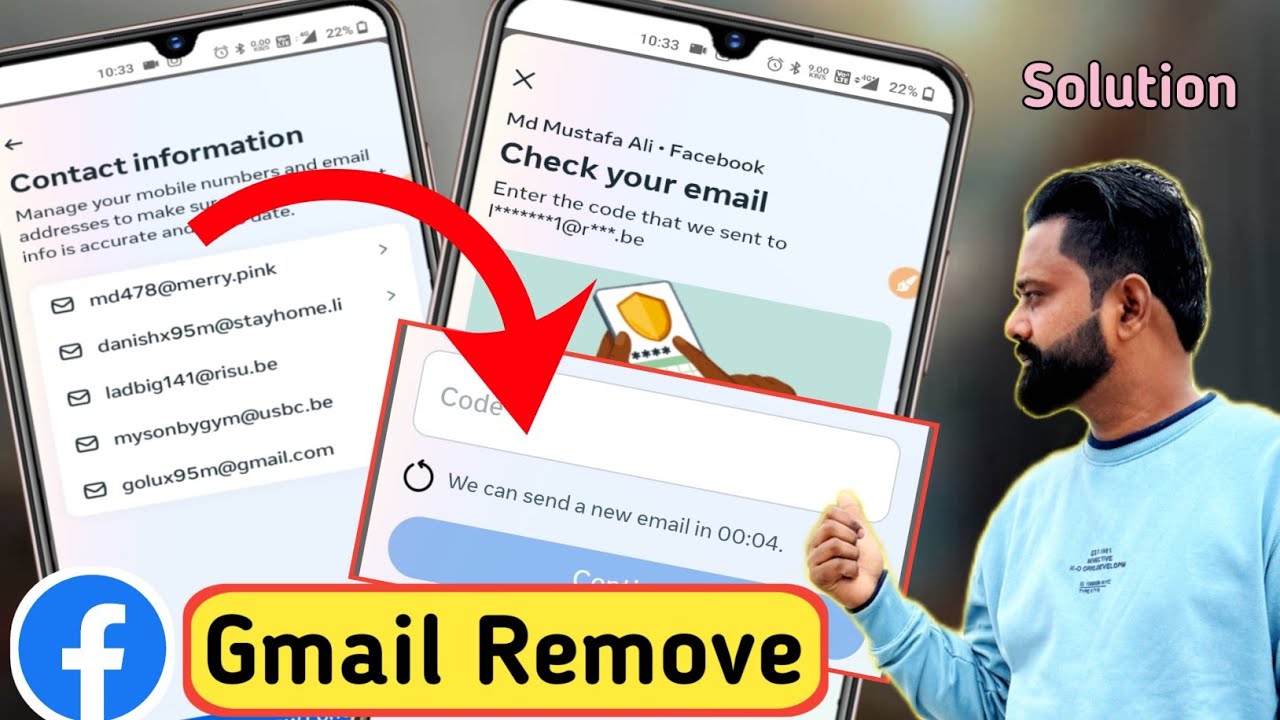 How to Remove Gmail from Facebook 2024 Check your email problem🙃 ...