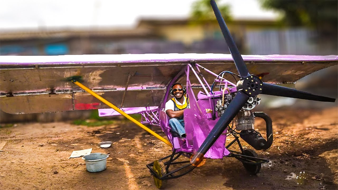 African Father And Son Build A Homemade Plane - YouTube