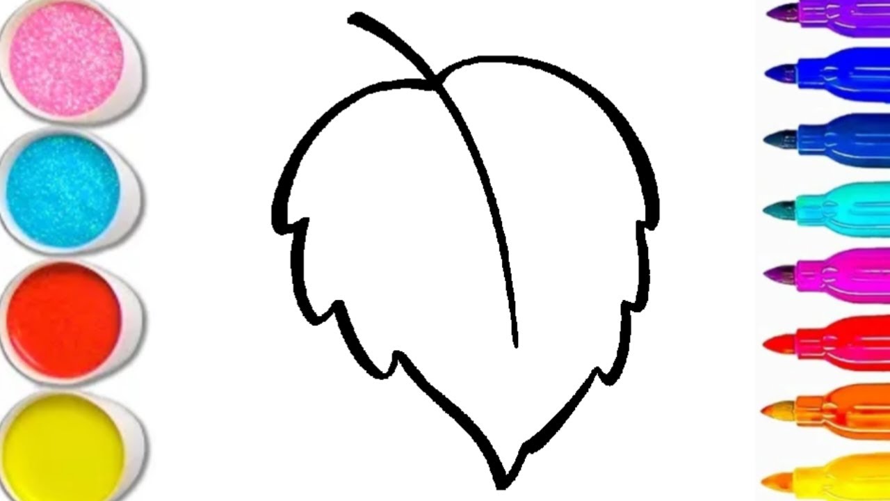 HOW TO DRAW A LEAF, DRAW CUTE THINGS FOR KIDS - YouTube