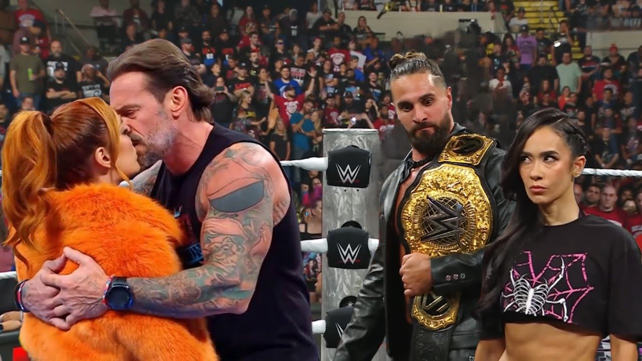 WWE 17 September 2025 CM Punk & Becky Lynch Kiss & Cheat Aj Lee Seth ...