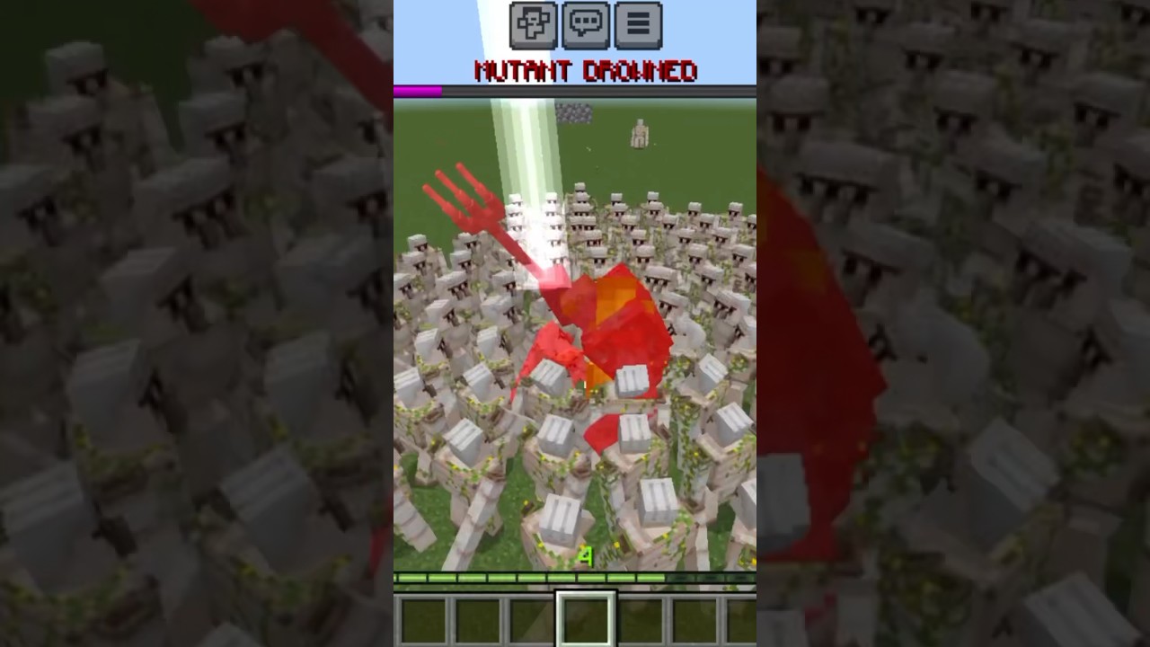 Mutant Drowned VS Golem 100+ #minecraft #viral - YouTube