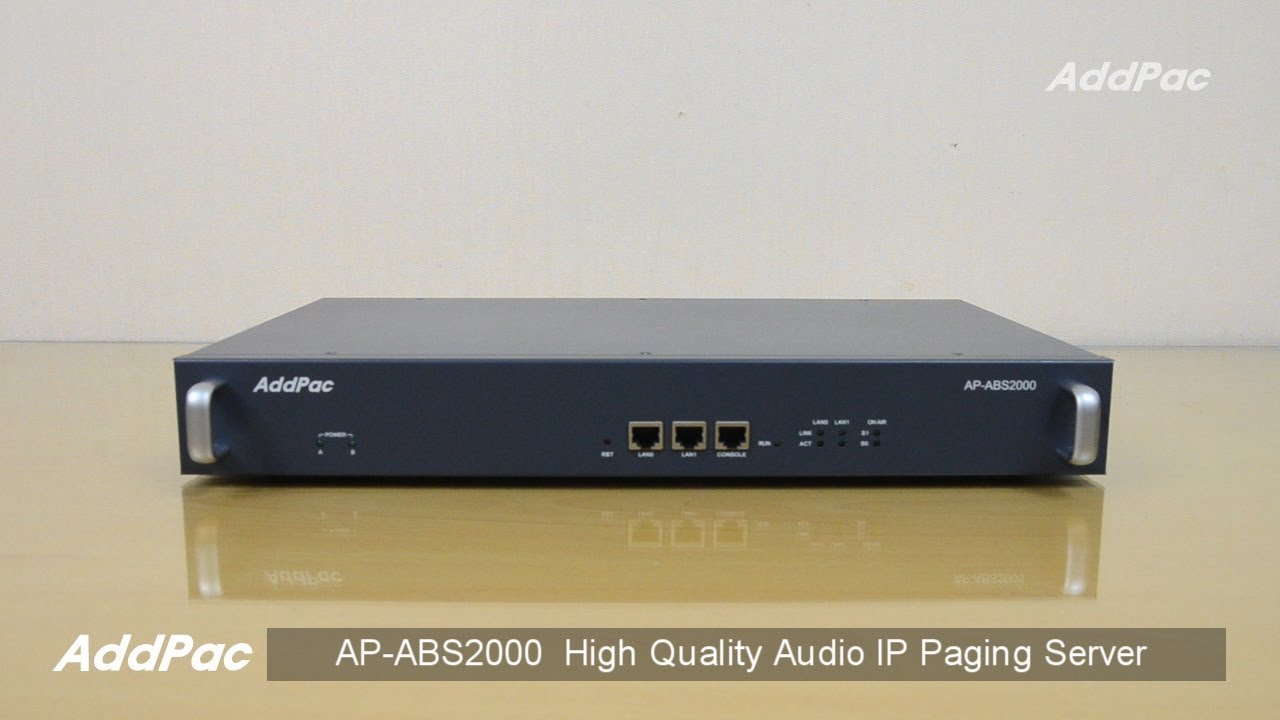 AP-ABS2000 High Quality Audio IP Paging Server(고품질 오디오 IP 페이징서버) | AddPac - YouTube
