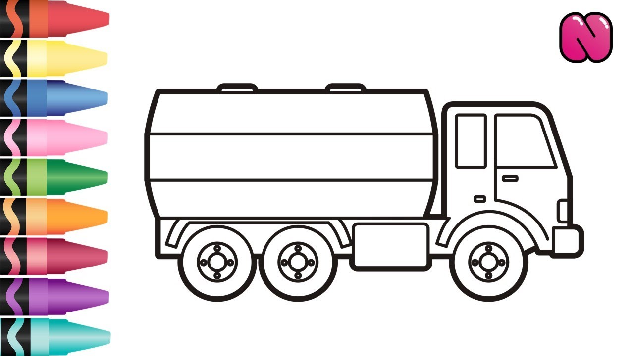Truk Tangki, Menggambar Untuk Anak TK dan SD | Belajar Bahasa Inggris ...