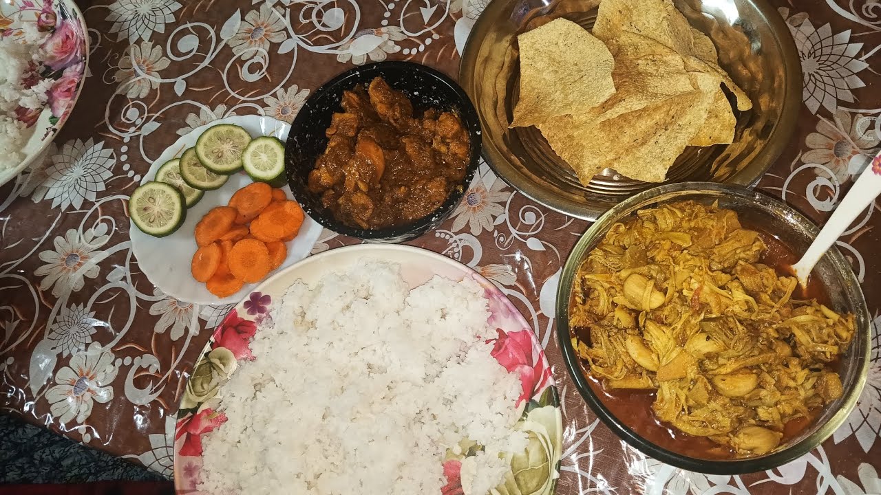 kothal masala jackfruit curry recipe in Assamese - YouTube