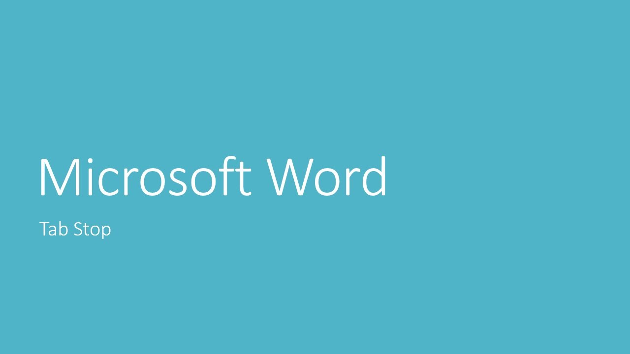 Microsoft Word Tab Stop Types - Left, Center, Right, Decimal and Bar ...