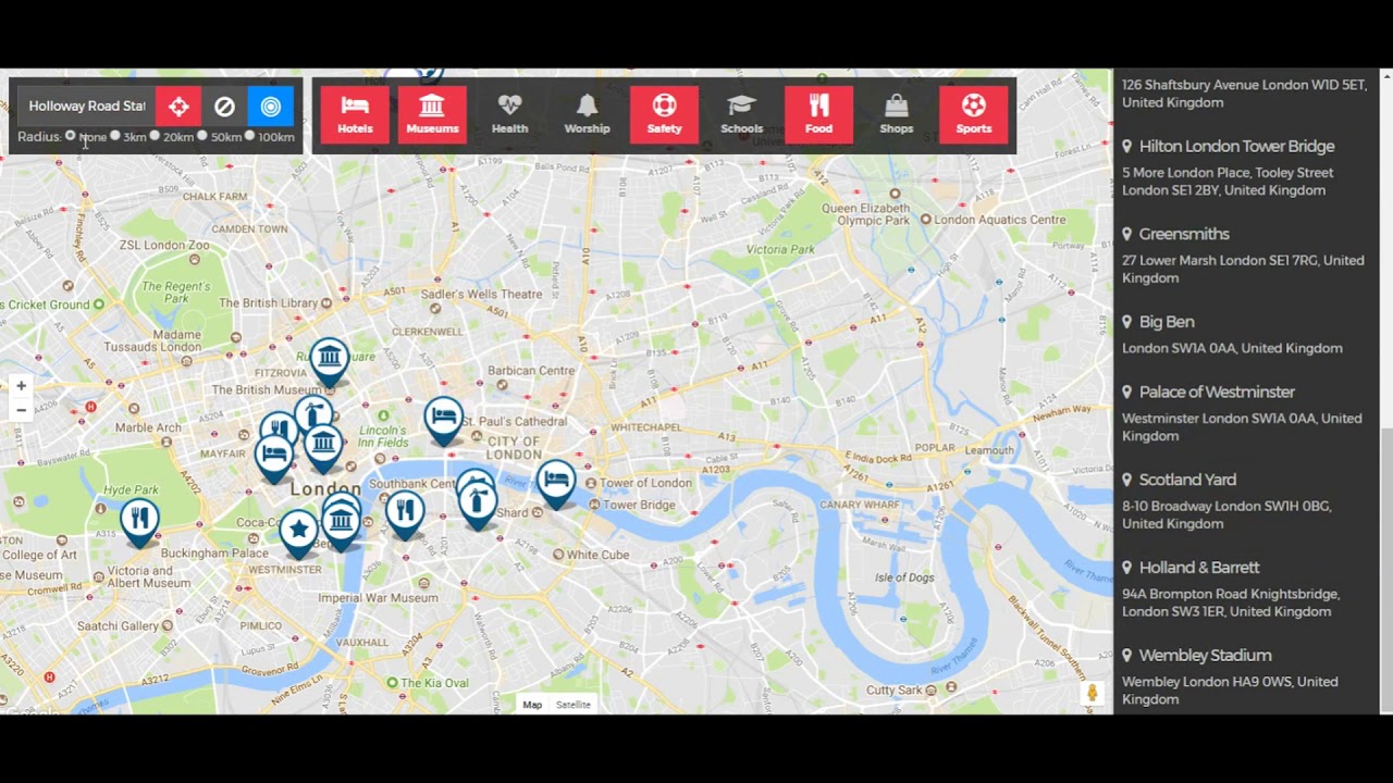 Activ'Map jQuery Plugin - Nearby Places | DEMO - YouTube