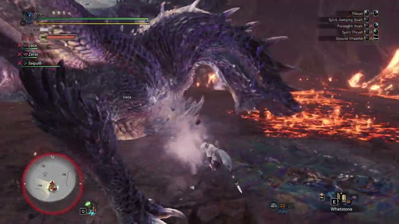MHW: Iceborn alatreon boss (long sword weapon) - YouTube