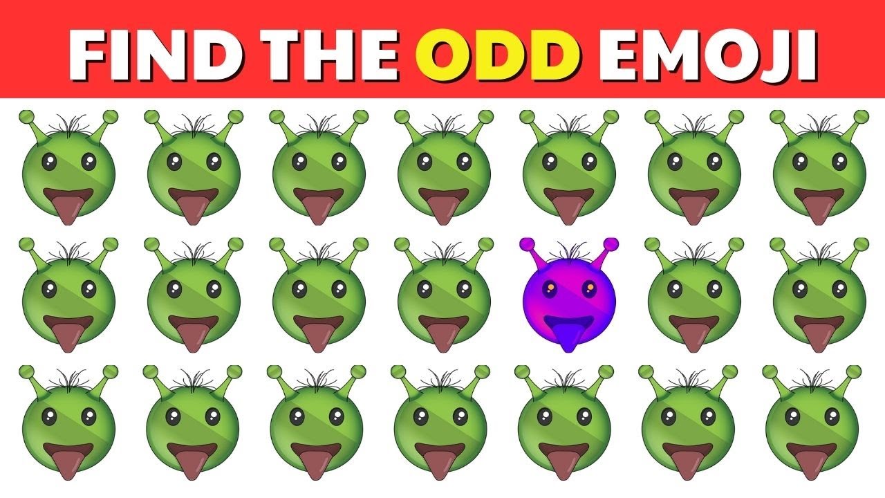 FIND THE ODD EMOJI OUT #019 | Odd One Out Puzzle | Find The Odd Emoji ...