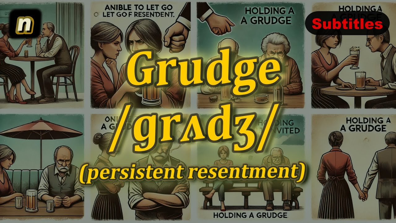 [n] Grudge meaning (persistent resentment) with 5 examples - YouTube