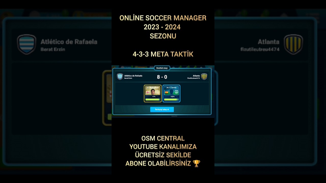 OSM 23-24 YENİ SEZON 4-3-3 META TAKTİK ! #osm #shortvideo # ...