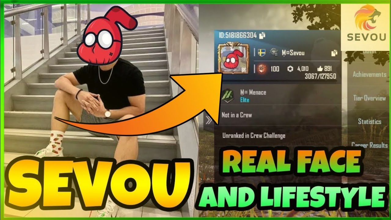 [SEVOU]REAL FACE REVEAL AND REAL LIFESTYLE | PUBG MOBILE - YouTube